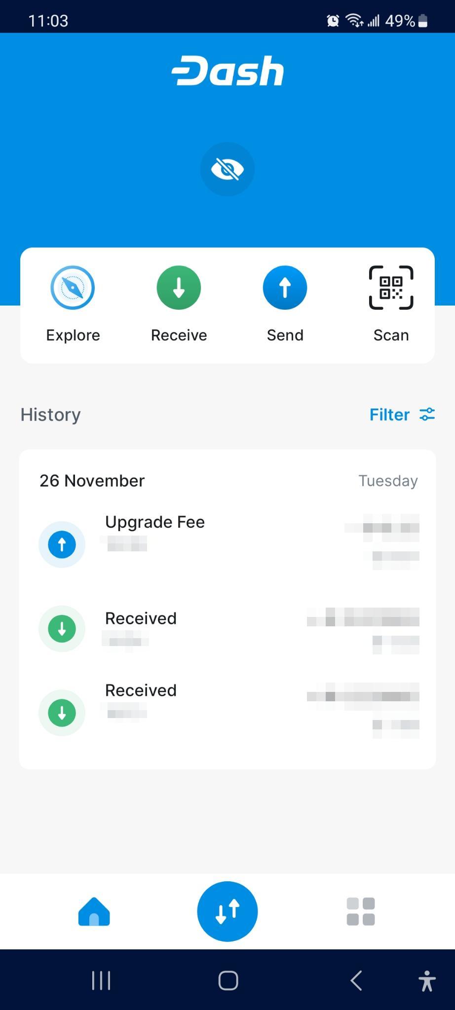 Carteira Dash Android — Documentação Dash latest